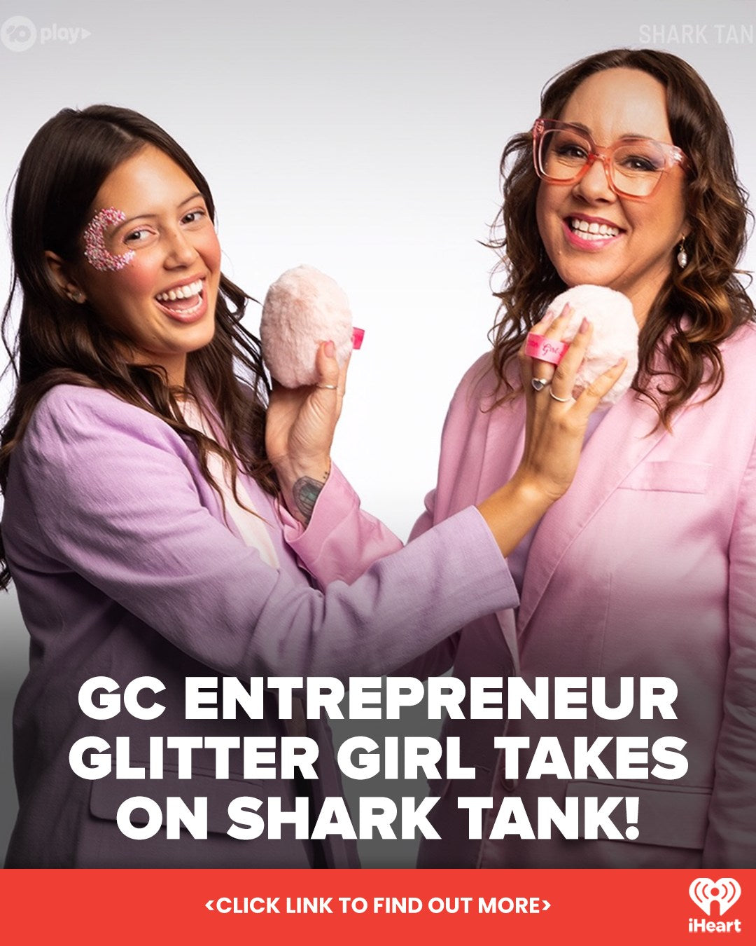 A Sparkling Moment: Glitter Girl’s Sophia and Megan Dive into Shark Ta